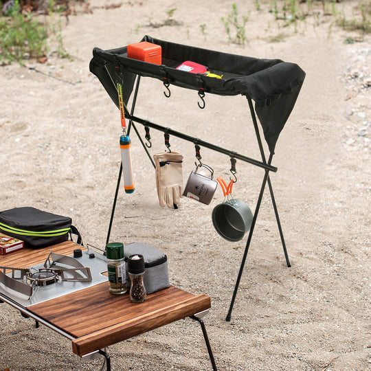 Folding Camping Table with Cupholders